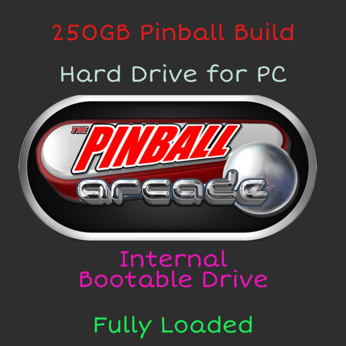 250GB SSD Virtual Pinball Boot Drive For PC - Over 1000 Working Tables