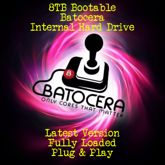 8TB Batocera Arcade Hard Drive For PC - Fully Loaded - Plug and Play