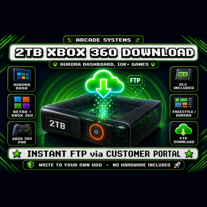 2TB Xbox 360 Aurora Download — RGH/JTAG / 10K+ Games