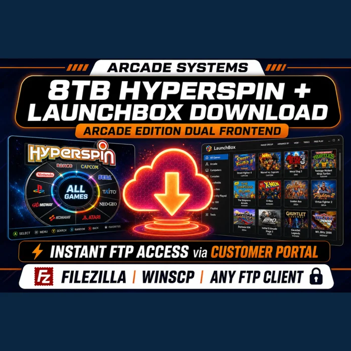 8TB Hyperspin + LaunchBox Download — Arcade Edition