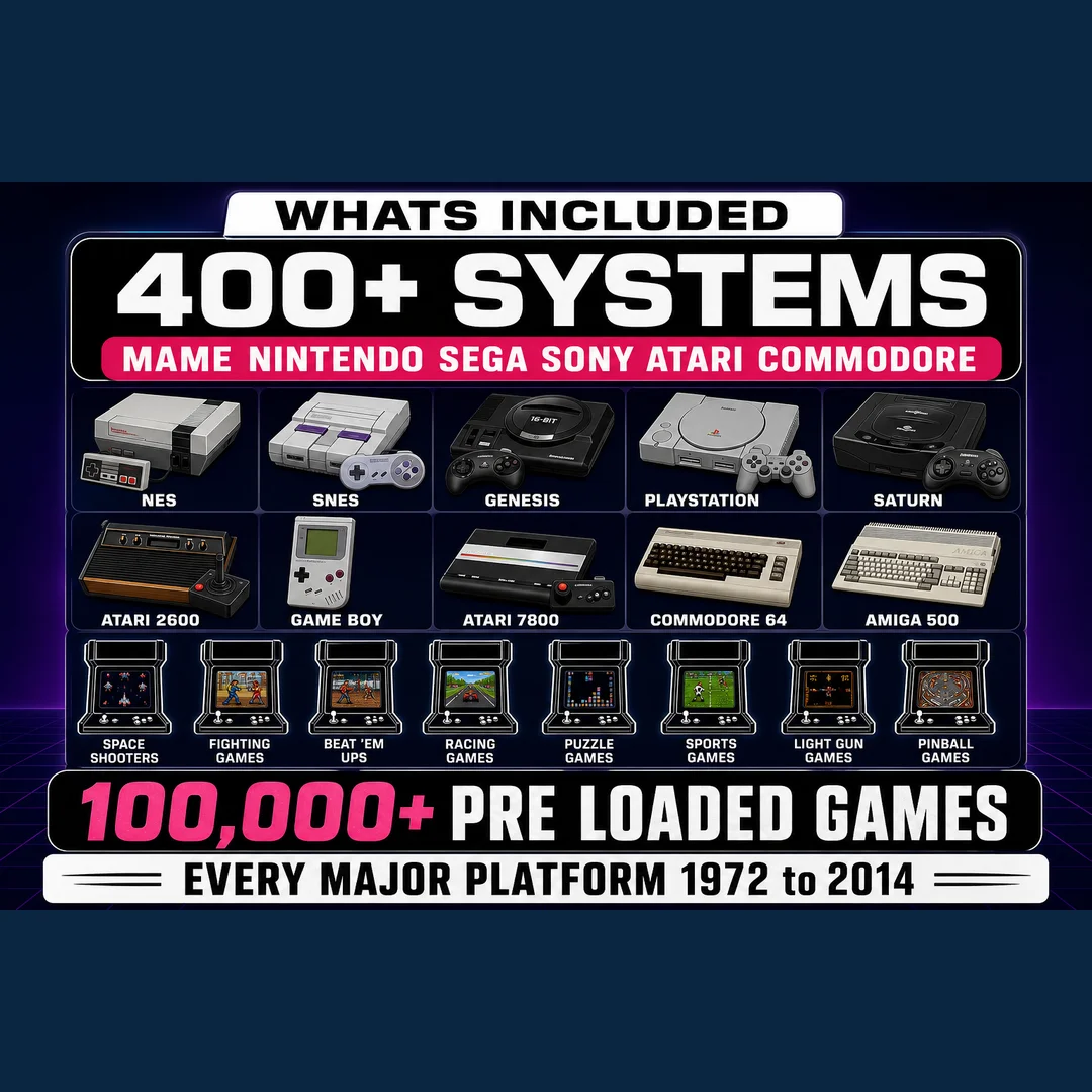 12TB Hyperspin Download — 400+ Systems · 94,000+ Games