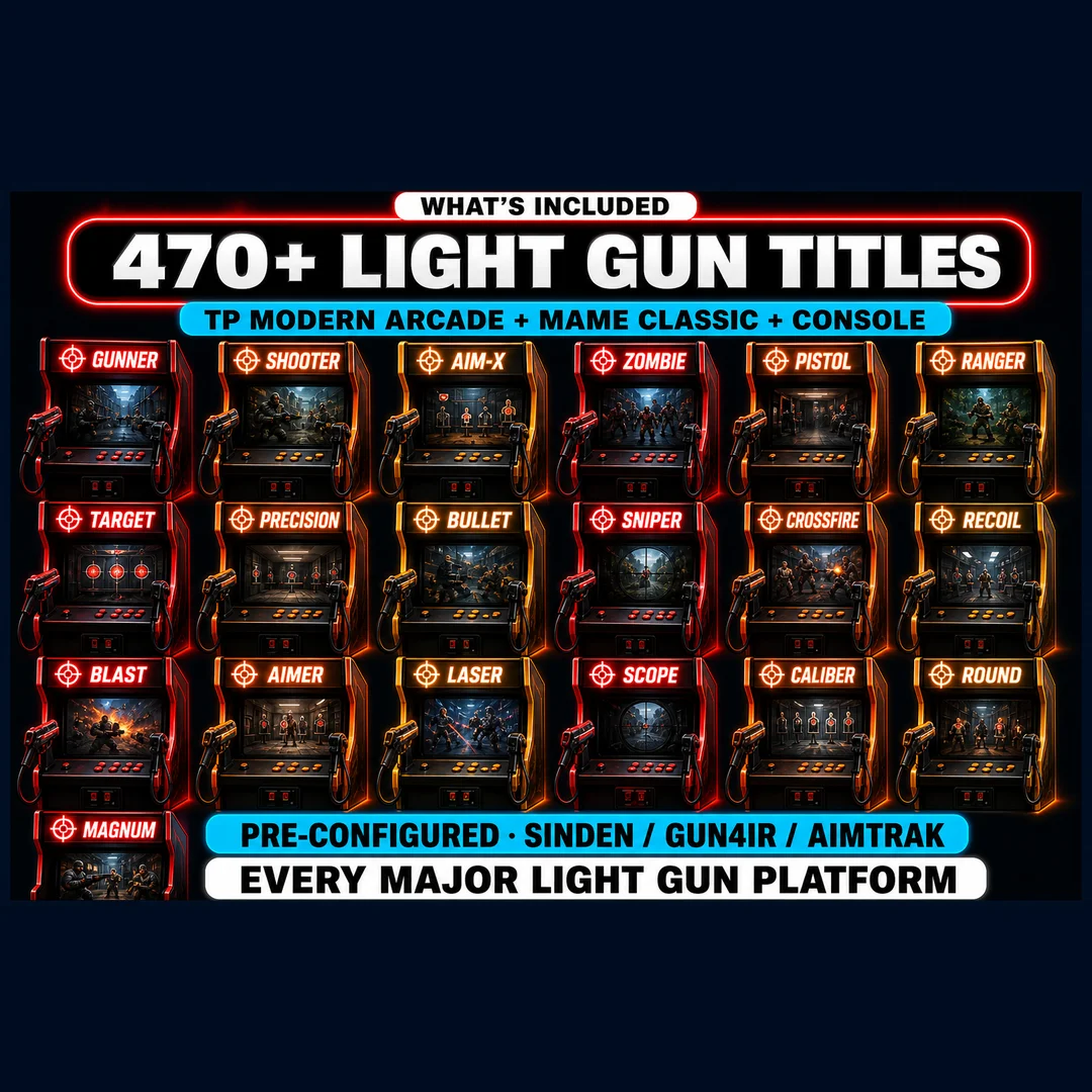 1TB TeknoParrot Light Gun + RetroBat Hard Drive — 470+ Titles
