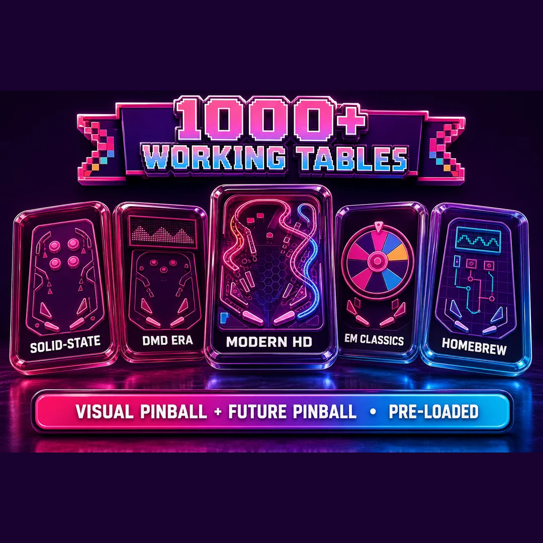 250GB Virtual Pinball Download — 1000+ VPX + Future Pinball Tables